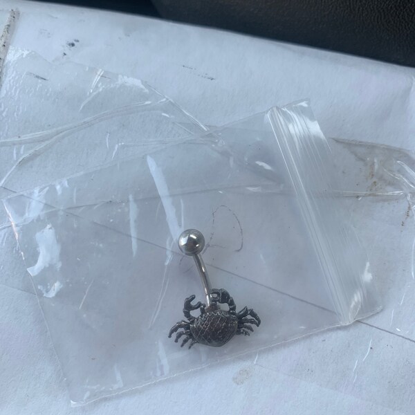 Belly Button 16g Curved Barbell - an Adorable Crab!! Perfect for the ...
