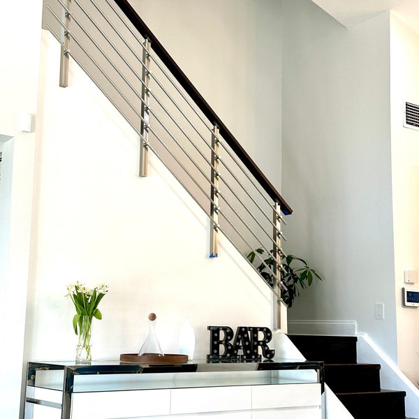 Modern Stairs Balcony Hand Rail Staircase Railing Kit - Aluminium Knee ...