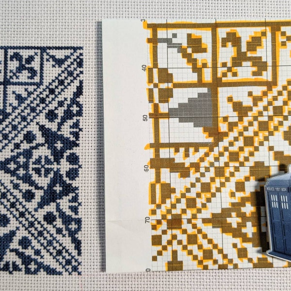 Modern Cross Stitch Pattern, Sampler Cross Stitch Pattern, Tile ...