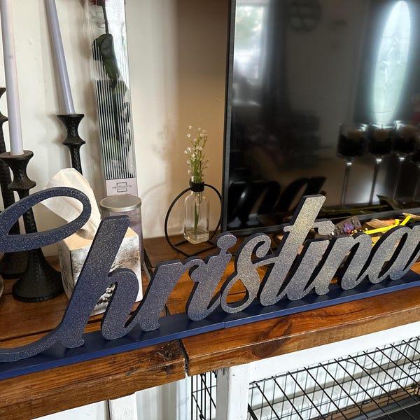 Self Standing Custom Signs Tabletop Wood Sign Home Decor Letters 4 to 8 ...