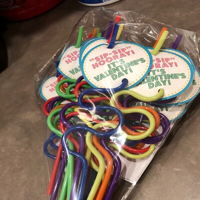 Silly Straw Valentines for Kids Classroom Valentines School Valentines ...