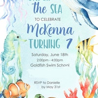 Editable Under the Sea Invite Under the Sea Invitation - Etsy Australia