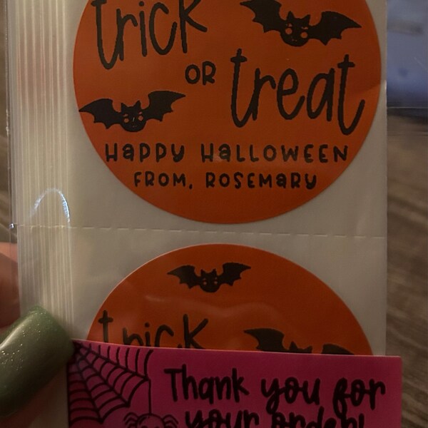 Trick or Treat Bag Stickers | Halloween Labels | Custom Halloween ...