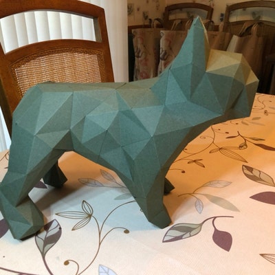 French Bulldog, Paper Dog, Papercraft Bulldog, Paper Animals, Papertoy ...