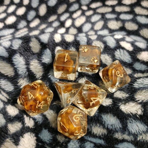 Coffee Bean Dnd Dice Set, Polyhedral Dice, D&D Dice, Dungeons and ...