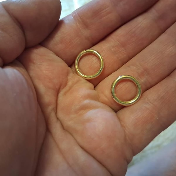 14K Solid Gold Clicker | 4 Gauge | 6 Gauge | 8 Gauge | 10 Gauge | 12 ...