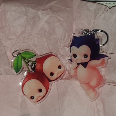 Creepy Cute Cherry Baby Keychain Fruity Fun Acrylic Charm Keychain ...
