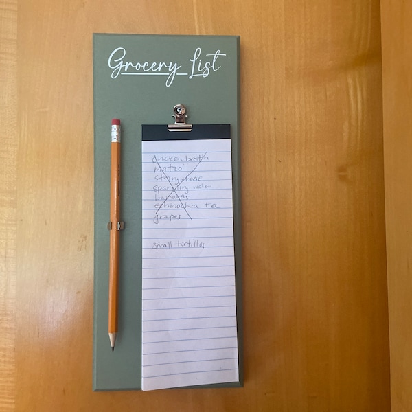 Customisable Shopping List Holder, Slimline Shopping List, Tear off ...