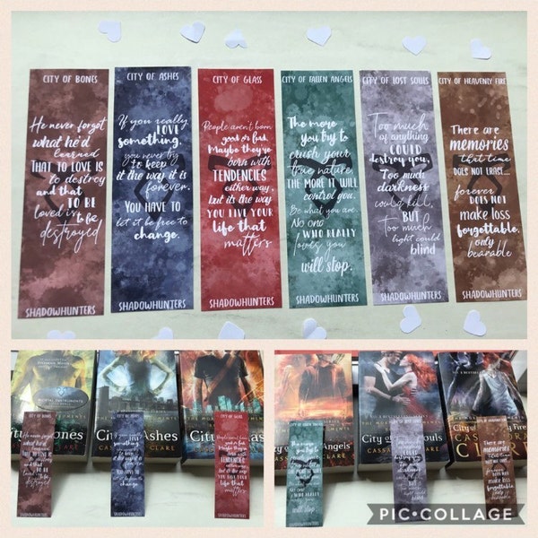 10. Shadowhunters Series Bookmarks - Options Available - Etsy