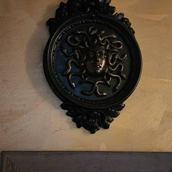 Handmade Ornate Oval Plaster Snake Serpent Frame With Baphomet (goth ...