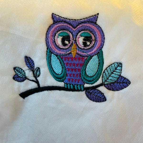 Owl Machine Embroidery Design - Etsy