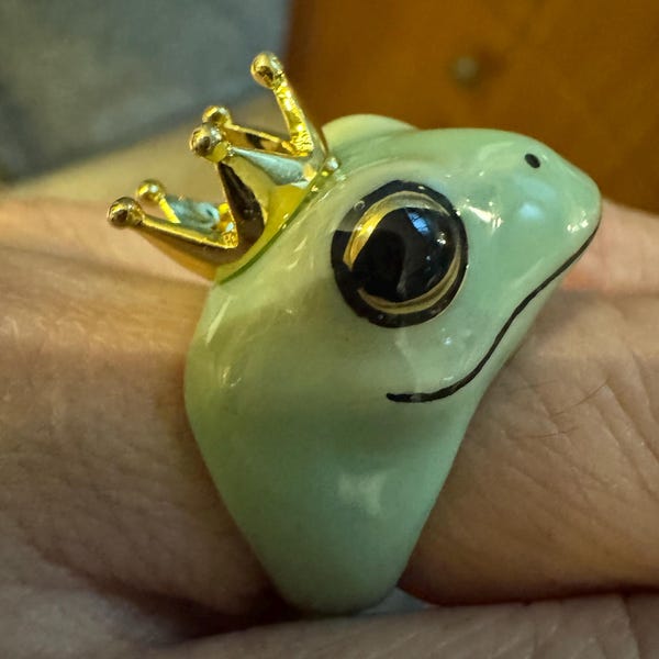 Frog Prince Ring, Frog Ring, Original. - Etsy