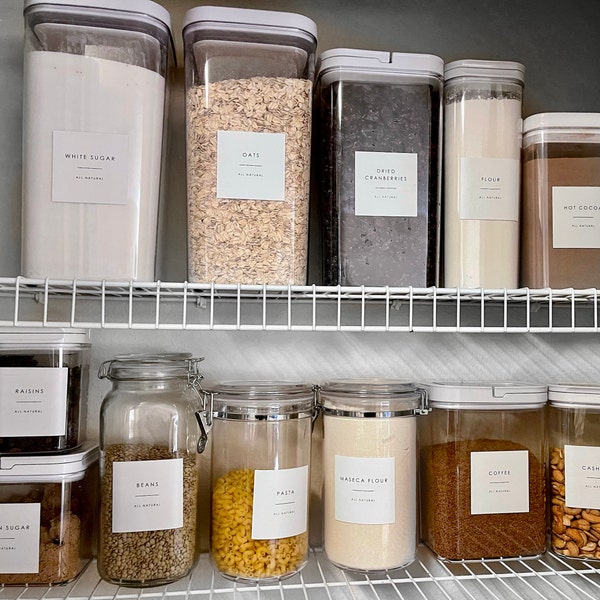 Pantry Labels (minimalist) | Pantry Labels for Kitchen Organization ...