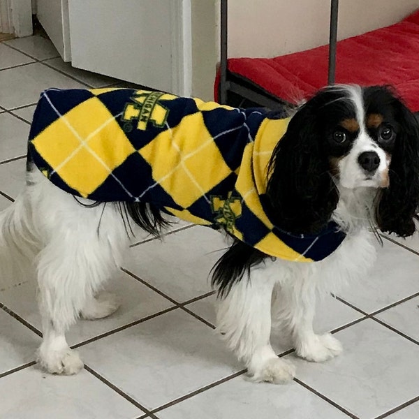 University of Michigan Dog Coat - Etsy