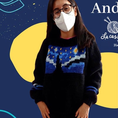 Starry Night Sweater Crochet Pattern - Etsy