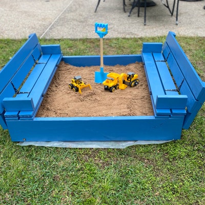 Sandbox Plan With Benches/sandbox With Cover/ DIY Sandbox Plan 48 48 - Etsy
