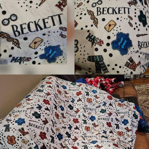 Personalized Wizard Baby Blanket Wizard Nursery Wizard Bedding Magical ...