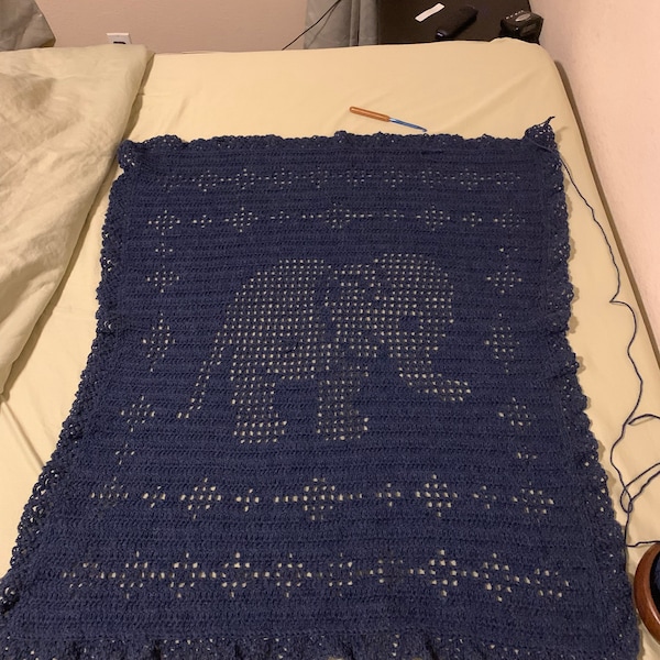 Filet Elephant Blanket Crochet Pattern - the Lavender Chair - *PDF FILE ...