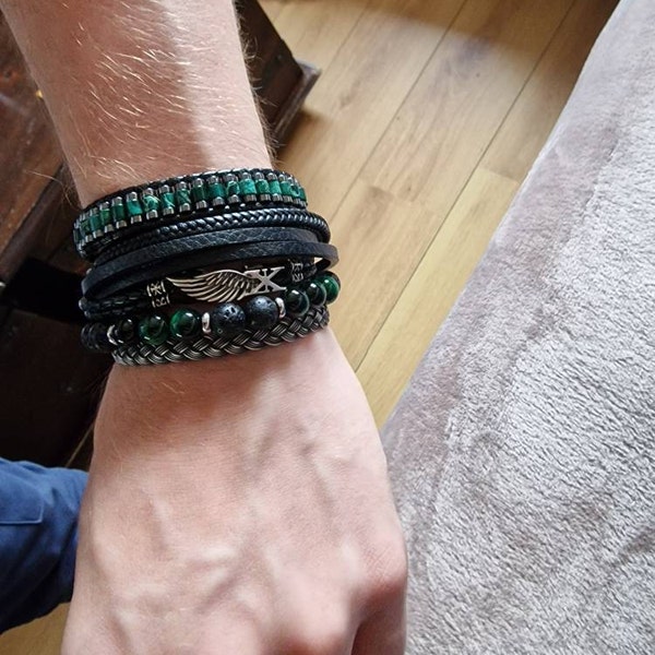 Aquamarine Macrame Bracelet With Hematite, Special Design Bracelet ...