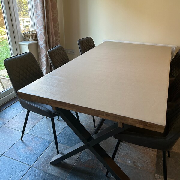 Table Protector ROUND Heat Resistant Felt Cream, Grey, Beige, Brown ...