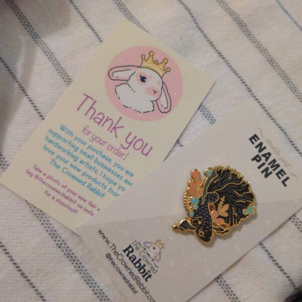 Black Betta Fish Enamel Pin, Betta Fish, Betta, Betta Pin, Fish Pin ...