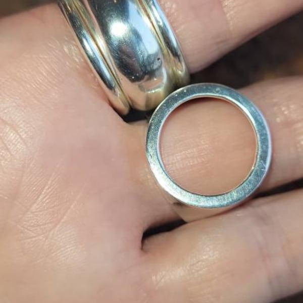 Silver Dome Ring Chunky Dome Stackable Chunky Silver Ring, Statement Dome Ring, Chunky Dome Ring ...
