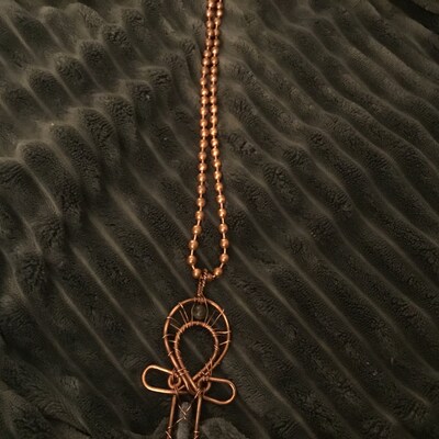 17 Inch Amethyst Necklace With Amethyst Vogel Ankh Pendant - Etsy