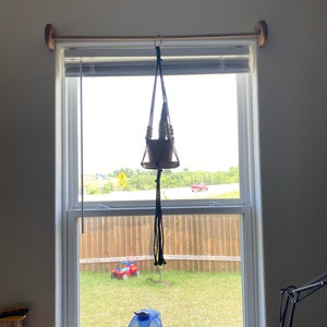 Minimal OAK Wood Curtain Rod Bracket, Holder Solid White Oak Mount W ...