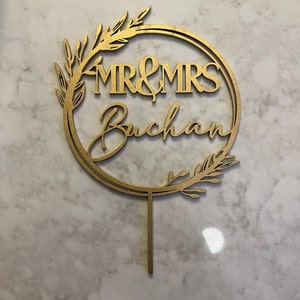 Personalized Wedding Cake Topper / Script Cake Toppers for - Etsy