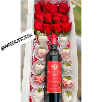 Buy Rose and Wine Box: 20x7x4 contents NOT Included Box Only Online in ...