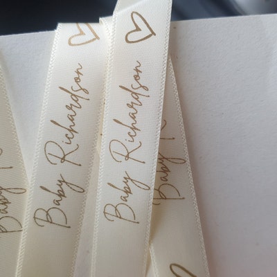 Personalised 15mm Ribbon Personalised Satin Ribbon Gift Wrapping Custom ...