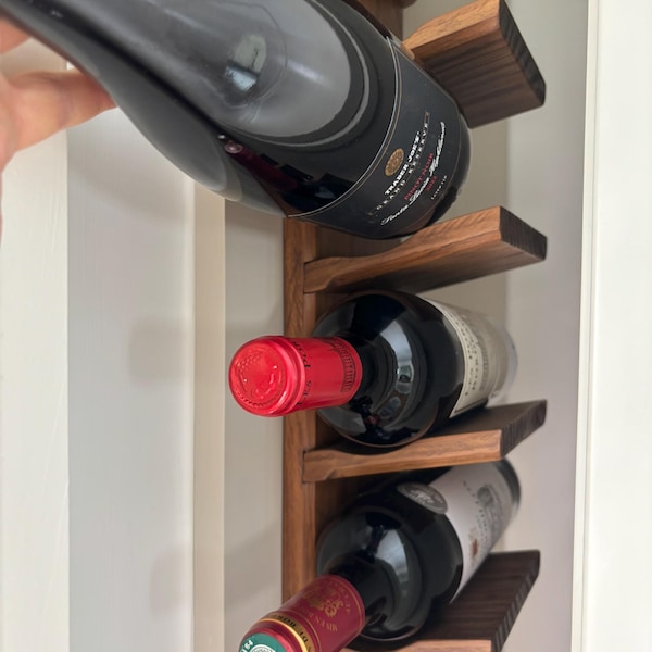 Wall Mounted Wine Rack (old Country Style- Straight Edges) Glass Holder ...