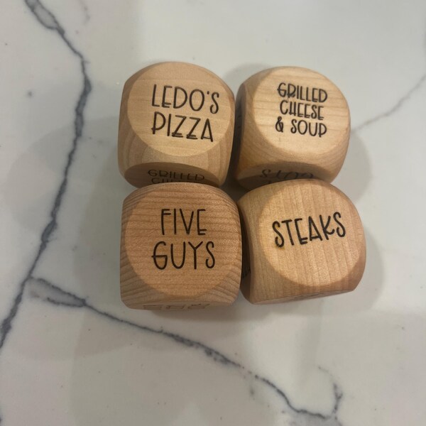 Design Your Own Dinner Dice, Lunch Dice, Restaurant Dice, Craft ...