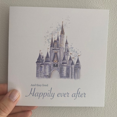Disney Castle Card Greeting Card Happy Anniversary Disney Inspired Love ...