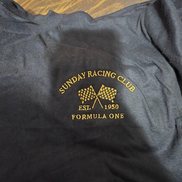 Form One F1 Race Club Racing Red Bull Mercedes FIA Embroidered T-shirt ...