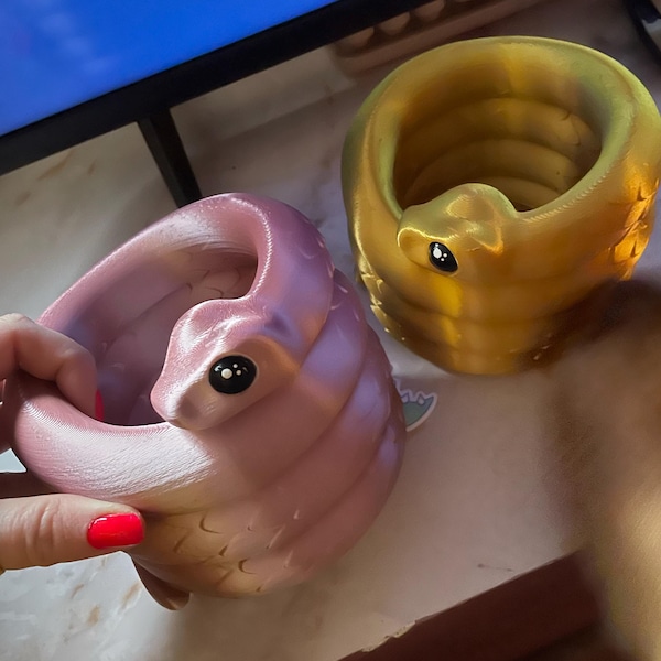 Snake Planter - Snake Plant Pot With Drainage - Cute Snake Planter ...