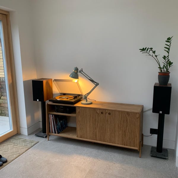 CLAPTON - Mid Century Modern Vinyl and Record Player Sideboard - Record ...