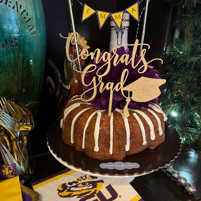 Graduation Cake Topper, Happy Graduation, Grad Topper, Congrats Grad ...