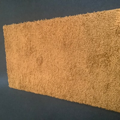 Natural Beige Mottled Shaggy Area Rug Brown Striped Bedroom Living Room ...