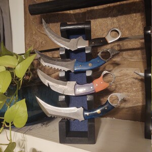 Custom Knife Display Stand Case Made From Solid Oak Wood. Knife Rack - Etsy