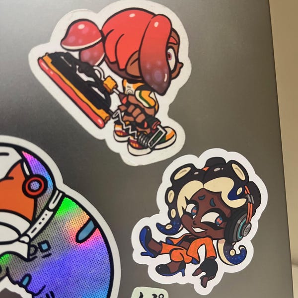 Pearl, Marina, Agent 8, & Acht Acrylic Holographic Star Keychain Side ...