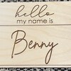 Hello My Name is Baby Name Sign Birth Announcement Sign Wood Sign Baby ...