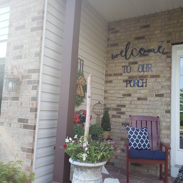 Welcome to Our Porch, Wood Words, Wood Word Cut Out, Laser Cut - Etsy