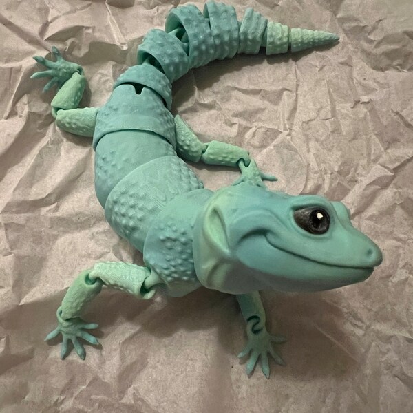 3D Printed Articulated Leopard Gecko: Reptile Figurine - Etsy