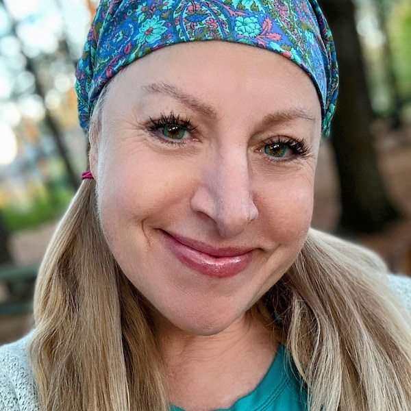 Silk Hippie Boho Bandana, Square Head Scarf, Unique Bohemian Hair Wrap ...