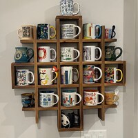 Estante de madera de forma especial, almacenamiento de tazas de té de ...