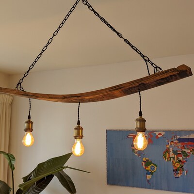 Whisky Barrel Light Scotch Barrel Lighting Hanging Light Rustic ...