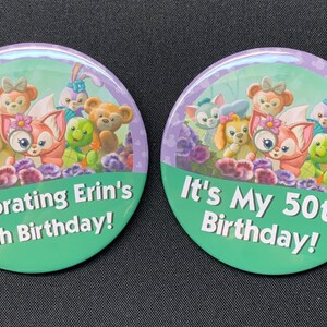 Disney Inspired Birthday Celebration Buttons Custom Disney - Etsy