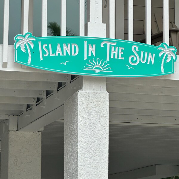 Personalized Custom PVC Sign for Your Beach Home Coastal Retreat 47x11 ...