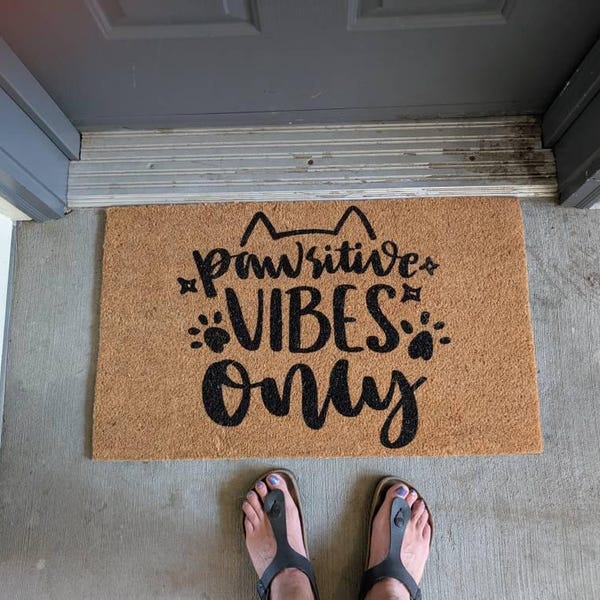 Doormat Welcome to Our Happy Place Welcome Mat New House Homeowner ...